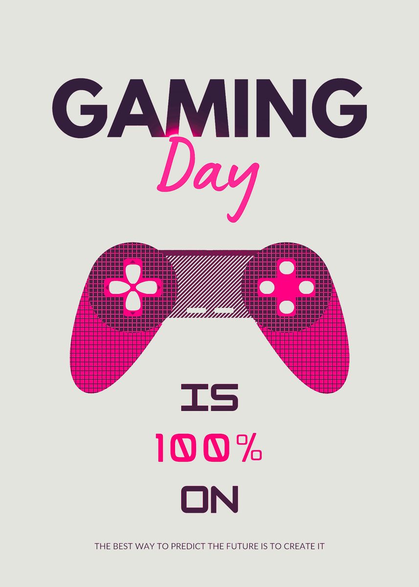'Cyber neon Gaming day' Poster, picture, metal print, paint by Vardi ...