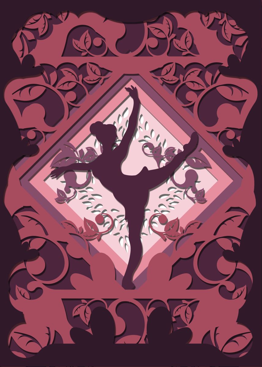 'Red Ballet Dance' Poster, picture, metal print, paint by XandYart ...