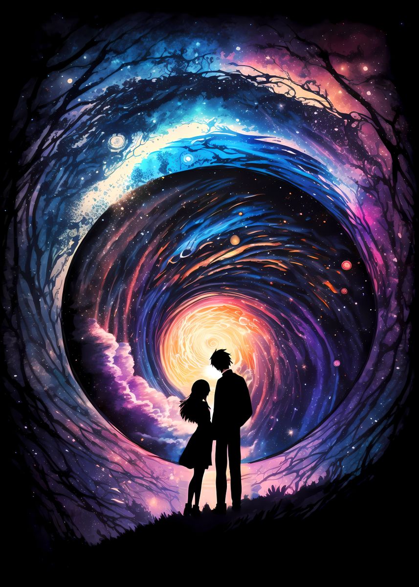 'Cosmic Love Story' Poster, picture, metal print, paint by Luong Phat ...