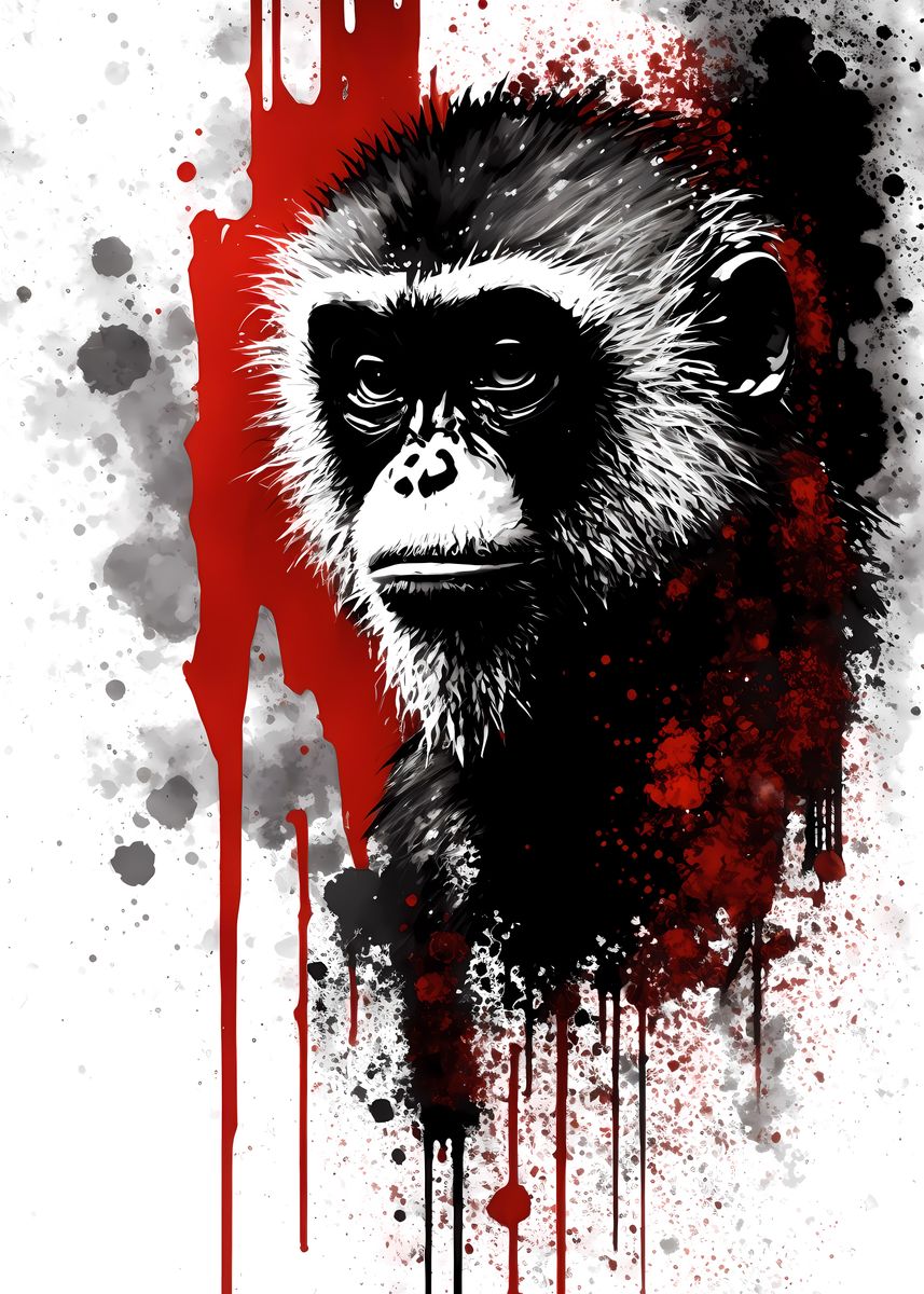 'Capuchin Monkey Painting' Poster, picture, metal print, paint by ...