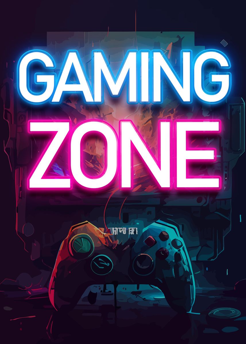 'Gaming Zone' Poster, picture, metal print, paint by Gam Gam | Displate
