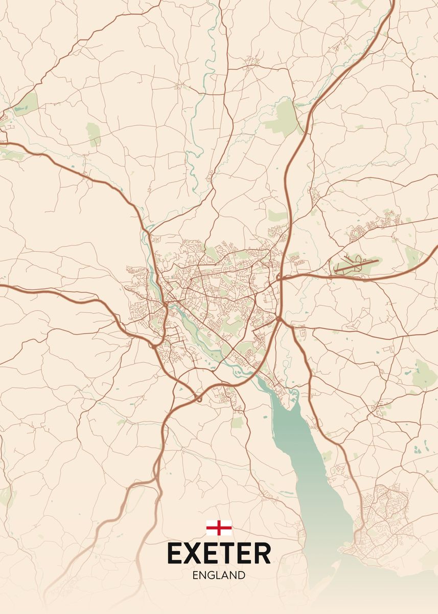 'Exeter UK' Poster, picture, metal print, paint by IMR Designs | Displate