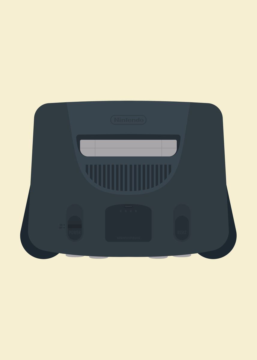 'Nintendo 64 console' Poster, picture, metal print, paint by MVDZ ...