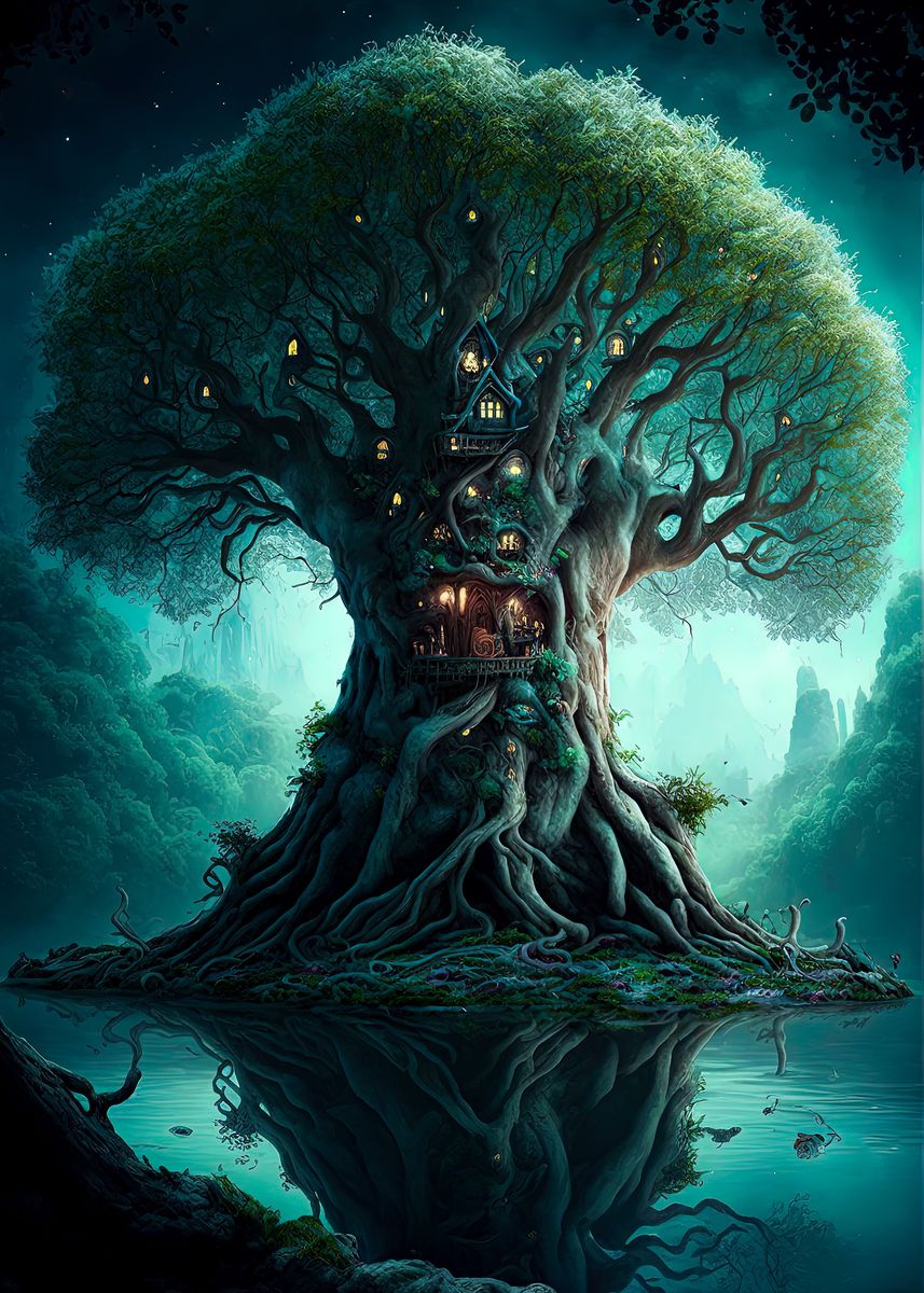 'Magic Fantasy Kingdom' Poster, picture, metal print, paint by ...