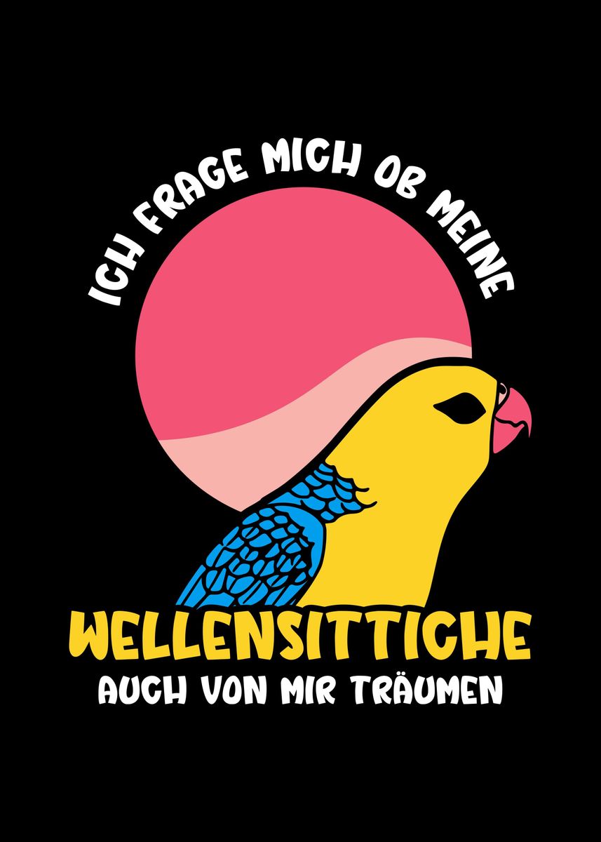 'German Budgie' Poster, picture, metal print, paint by Sebastian ...