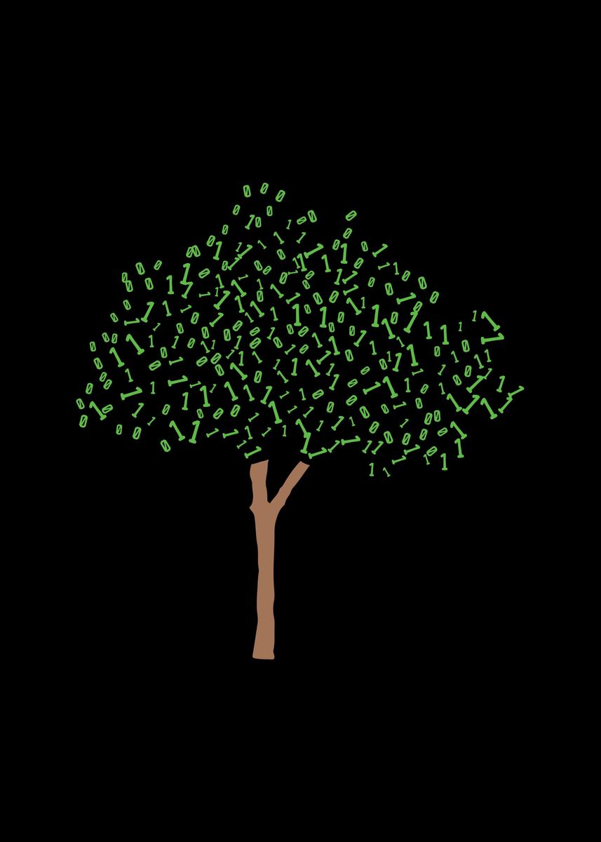 'Binary Tree Coder' Poster, picture, metal print, paint by Sebastian ...
