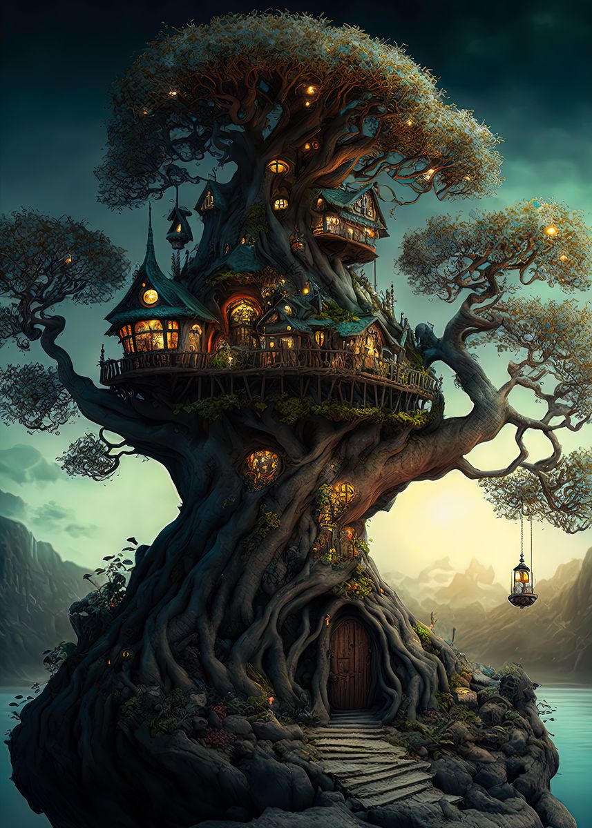 'Fairy Kingdom' Poster, picture, metal print, paint by AlekSunDoor Art ...