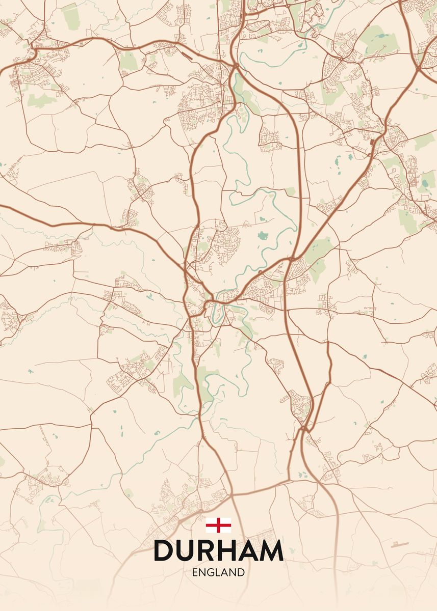 'Durham UK' Poster, picture, metal print, paint by IMR Designs | Displate