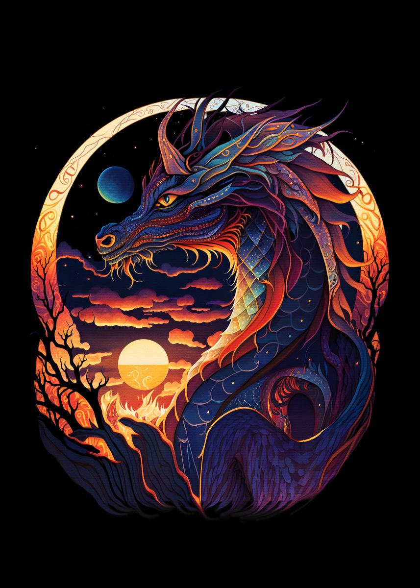 'dragon colorful' Poster, picture, metal print, paint by Muhammad Irsan ...