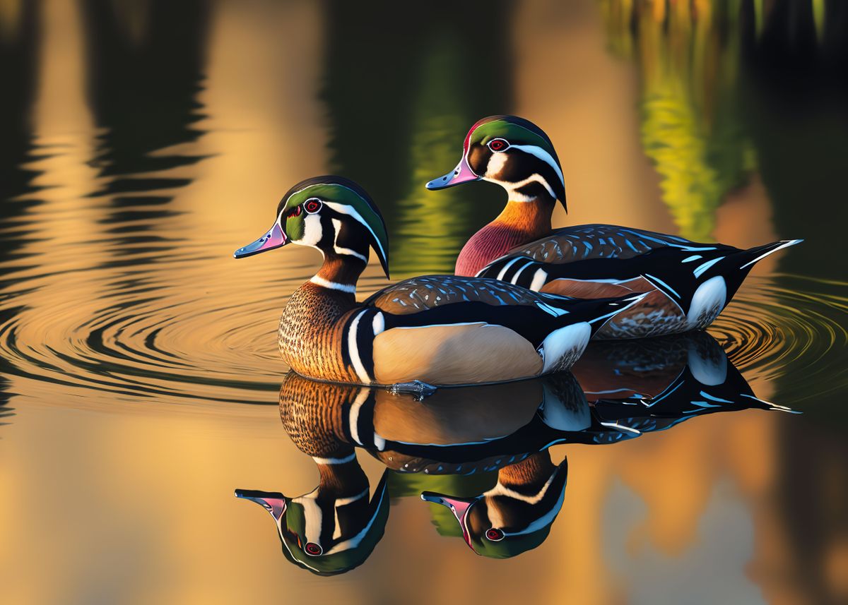 'duck mallard' Poster by Elysia | Displate