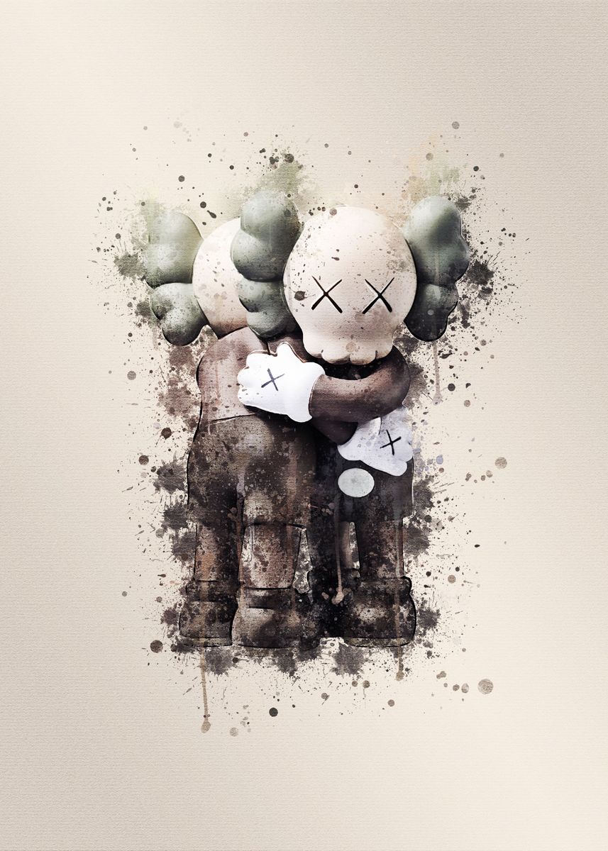 'Kaws' Poster, picture, metal print, paint by Tina Sophia | Displate