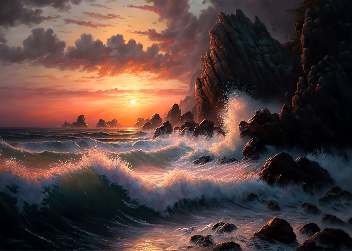 'Coastal Landscape Nature' Poster by paxtonronalda | Displate