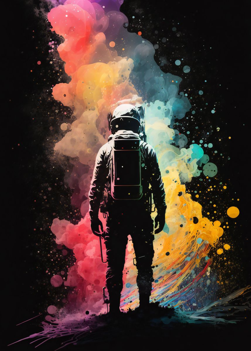 'Color explosion' Poster, picture, metal print, paint by Powerful Words ...