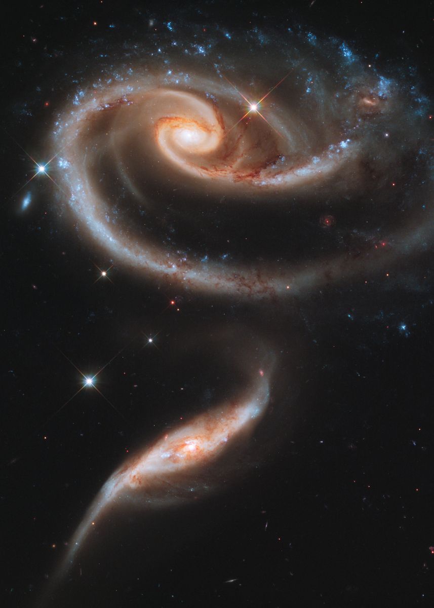 'UGC 1810 and UGC 1813' Poster, picture, metal print, paint by ...