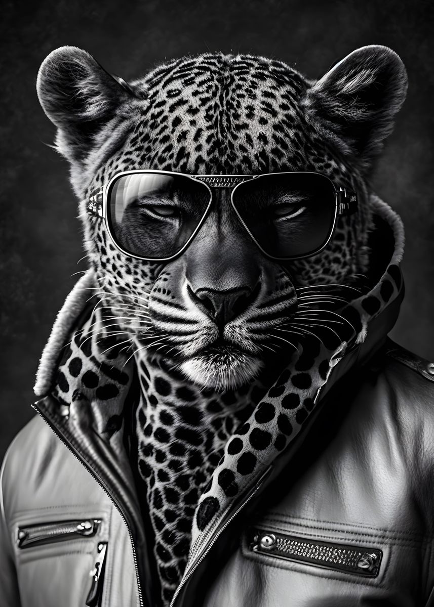 'cool jaguar modern ' Poster, picture, metal print, paint by mk studio ...