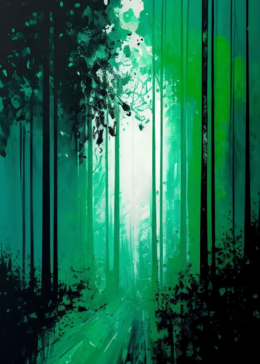 'Abstract Forest' Poster by Hazzo Design | Displate