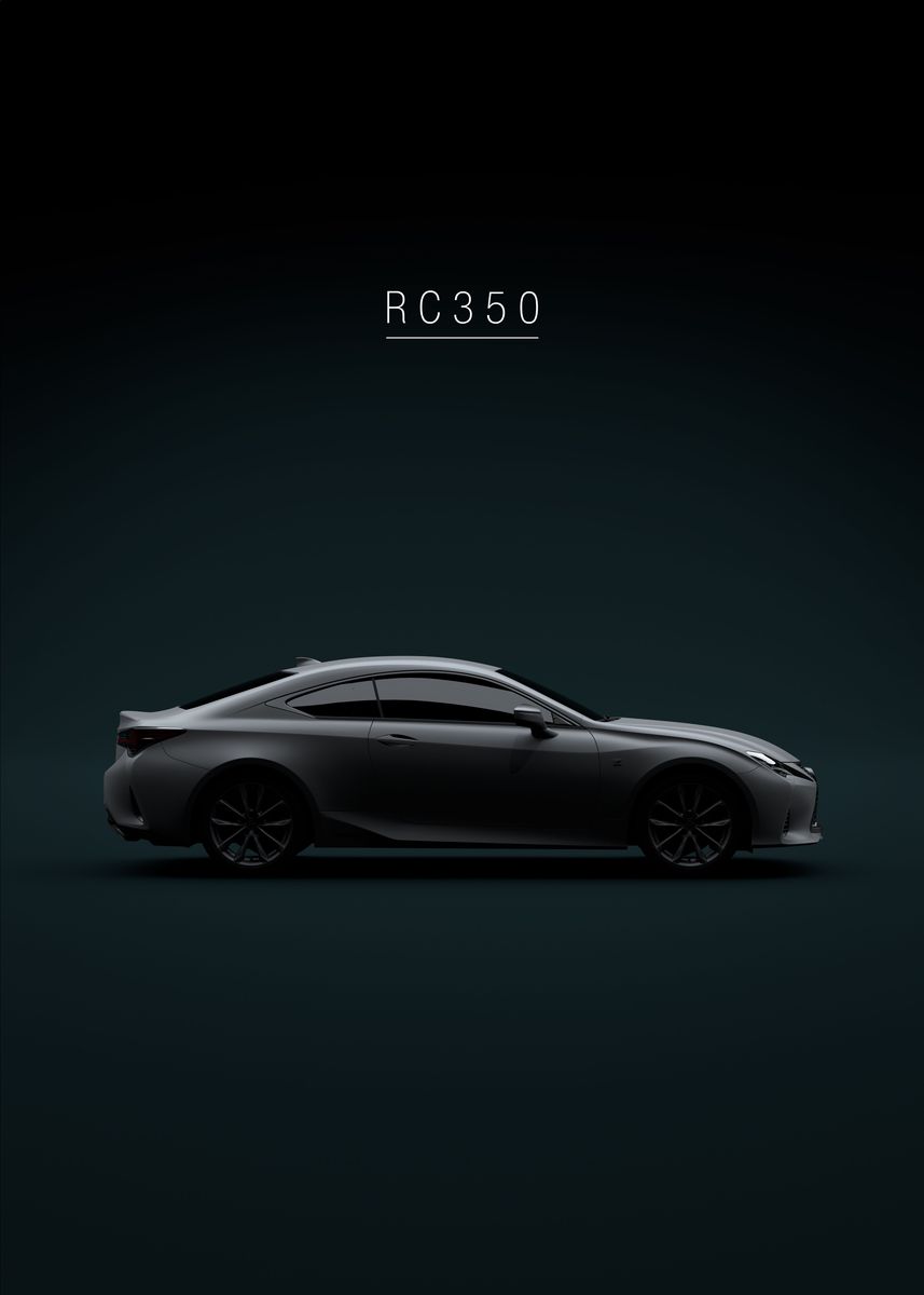'2019 Lexus RC350' Poster, picture, metal print, paint by 21 MXM | Displate
