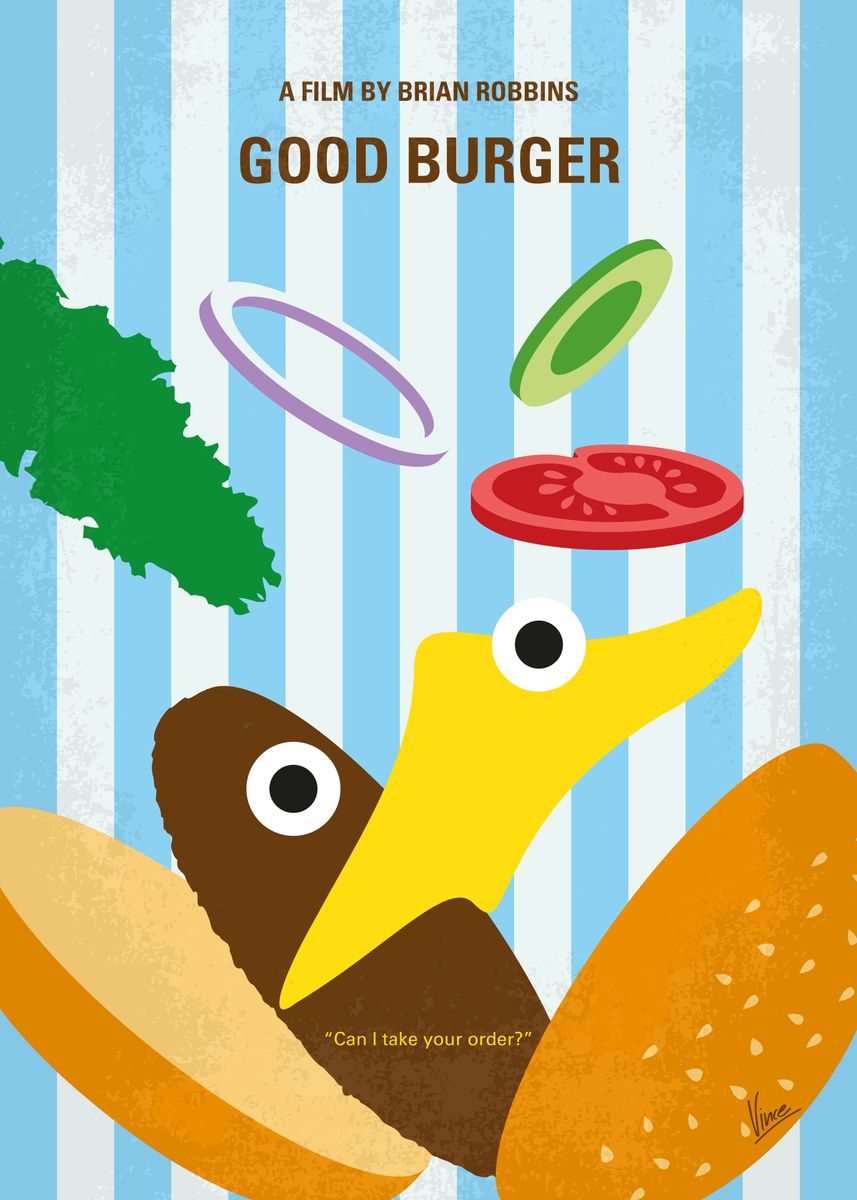 'No1366 My Good Burger' Poster, picture, metal print, paint by ...
