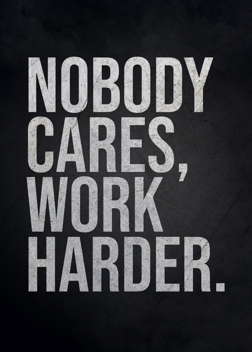 'Work Harder' Poster, picture, metal print, paint by Pop art Studio ...