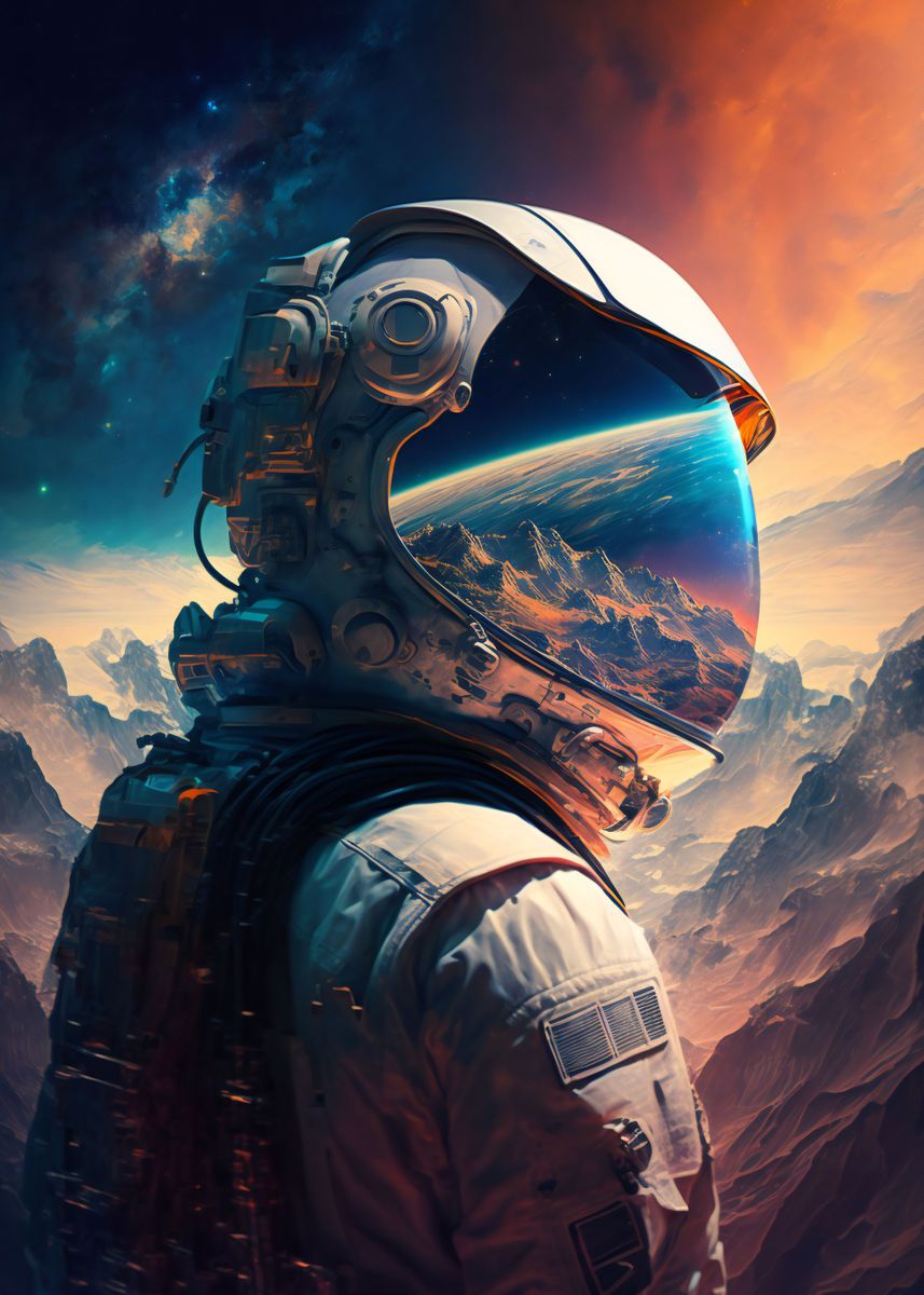 'Futuristic explorer' Poster, picture, metal print, paint by Powerful ...