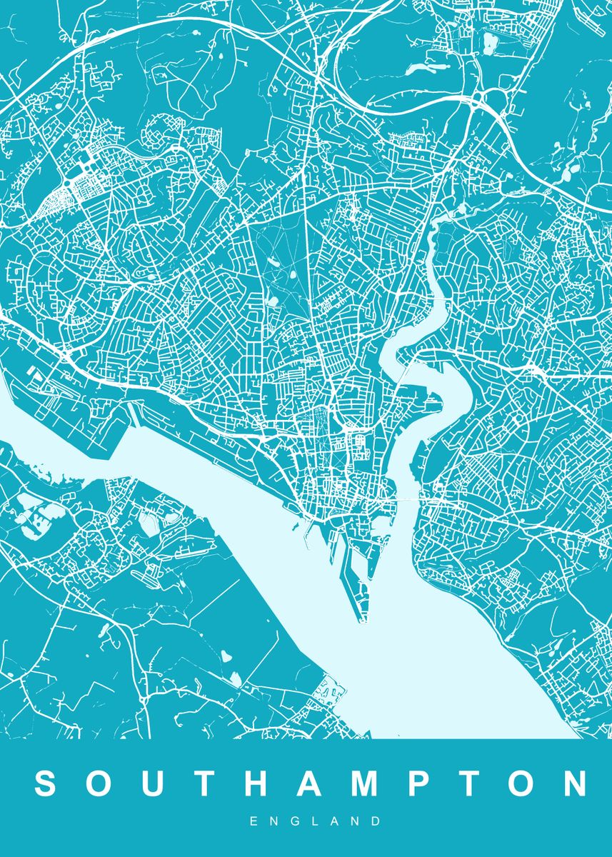 'SOUTHAMPTON ENGLAND UK' Poster, picture, metal print, paint by ...