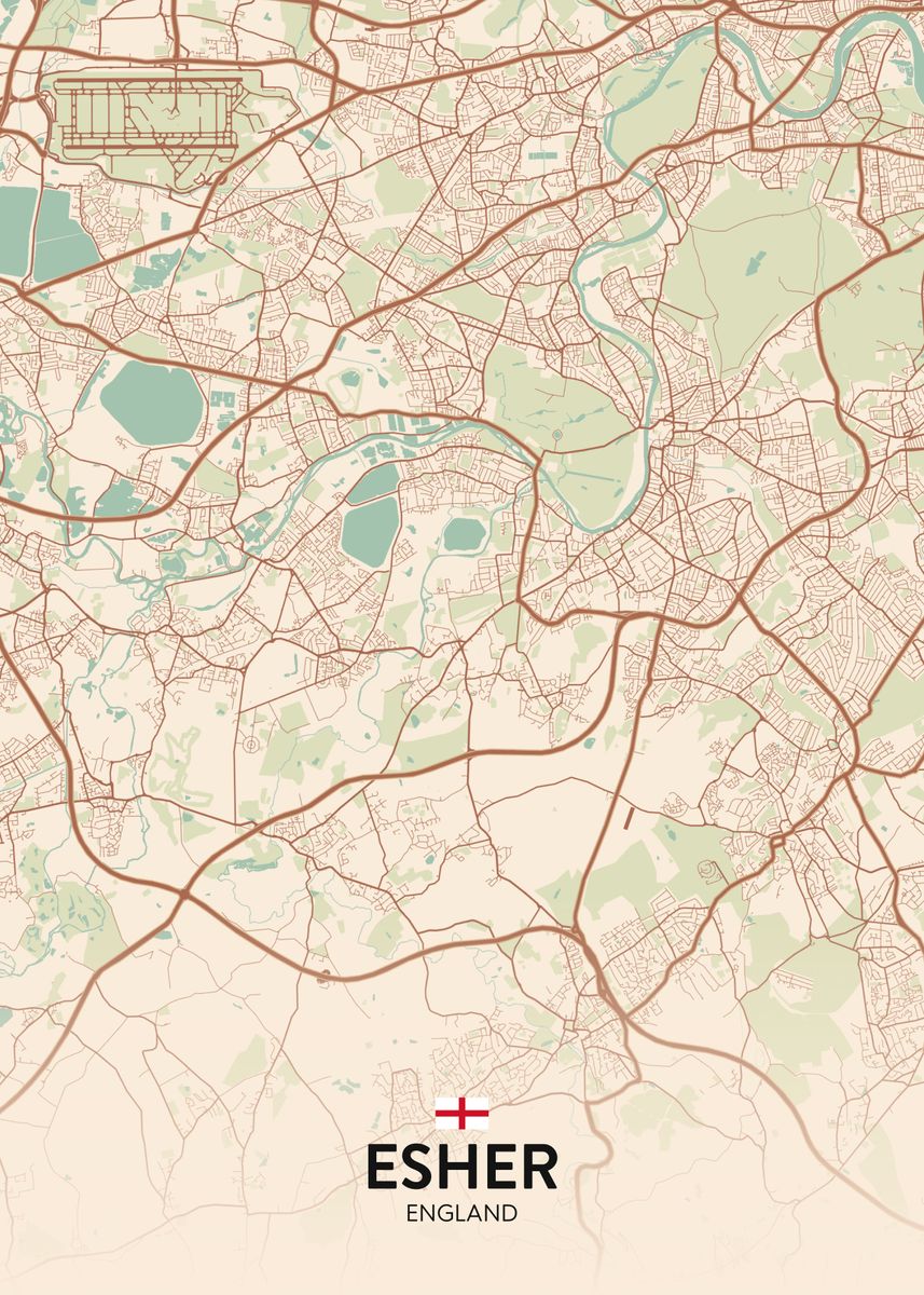 'Esher UK' Poster by IMR Designs | Displate