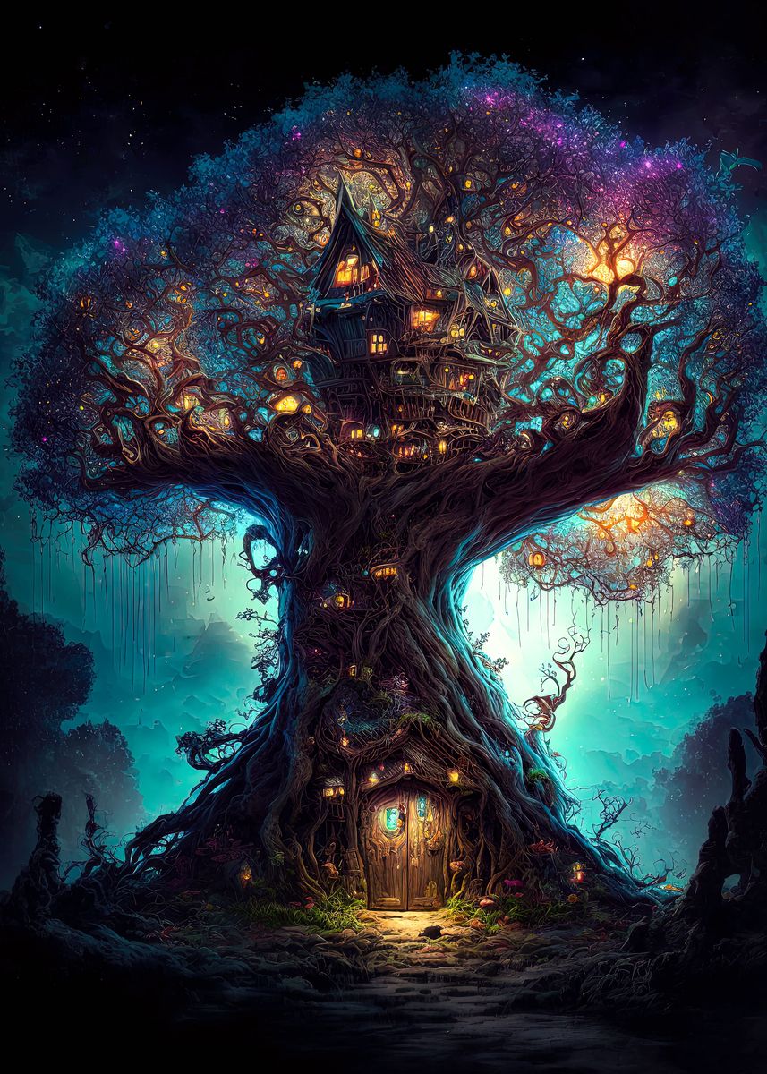 'Fantasy' Poster, picture, metal print, paint by AlekSunDoor Art | Displate