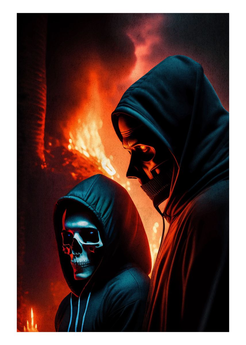 'scary' Poster, picture, metal print, paint by starborn design | Displate