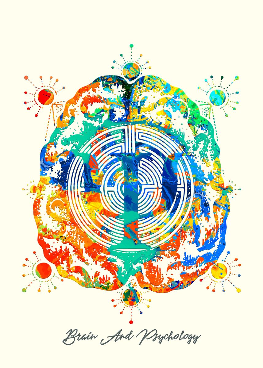 'Brain And Psychology' Poster, picture, metal print, paint by Vincent ...