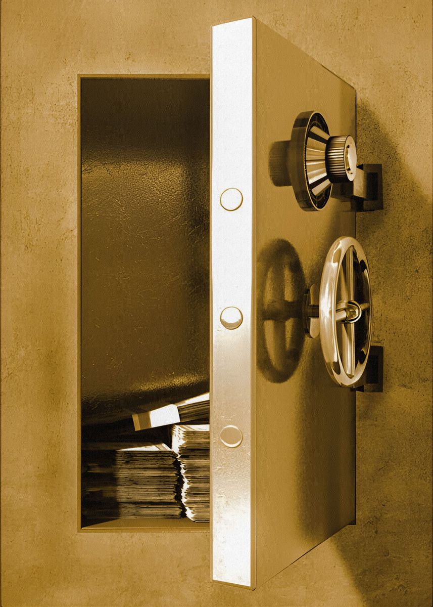 'Gold Safe' Poster, picture, metal print, paint by Conceptual ...
