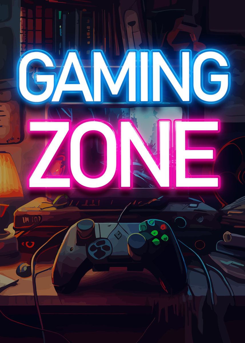 'Gaming Zone' Poster, picture, metal print, paint by Gam Gam | Displate