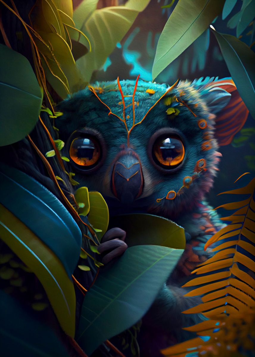 'Cute Animal Wildlife' Poster, picture, metal print, paint by David ...