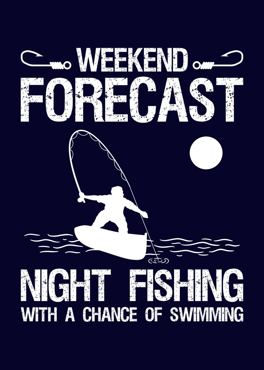 'Funny Night Fishing' Poster, picture, metal print, paint by MzumO ...