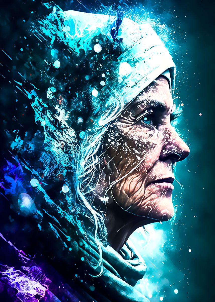'Fantasy Grandma Face' Poster, picture, metal print, paint by trane ...