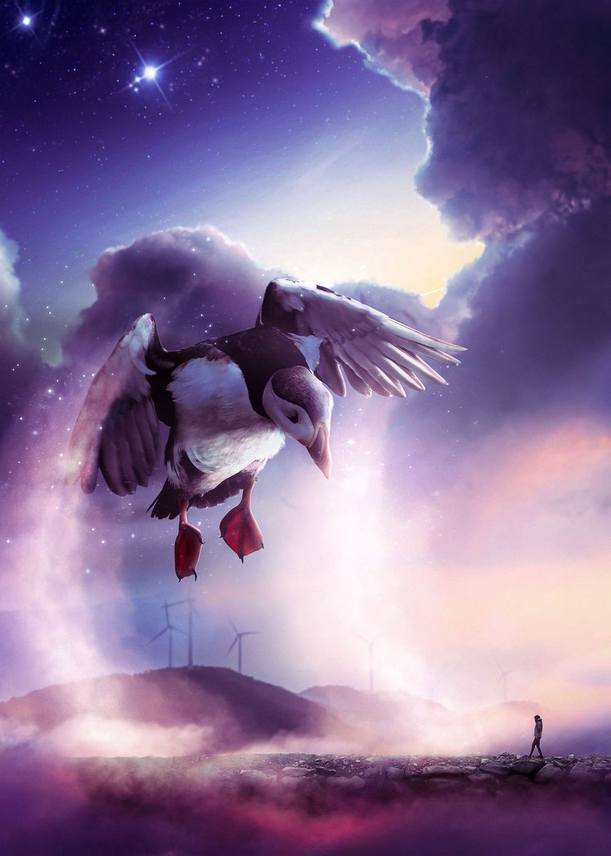 'King Puffin' Poster by The creative Hub | Displate