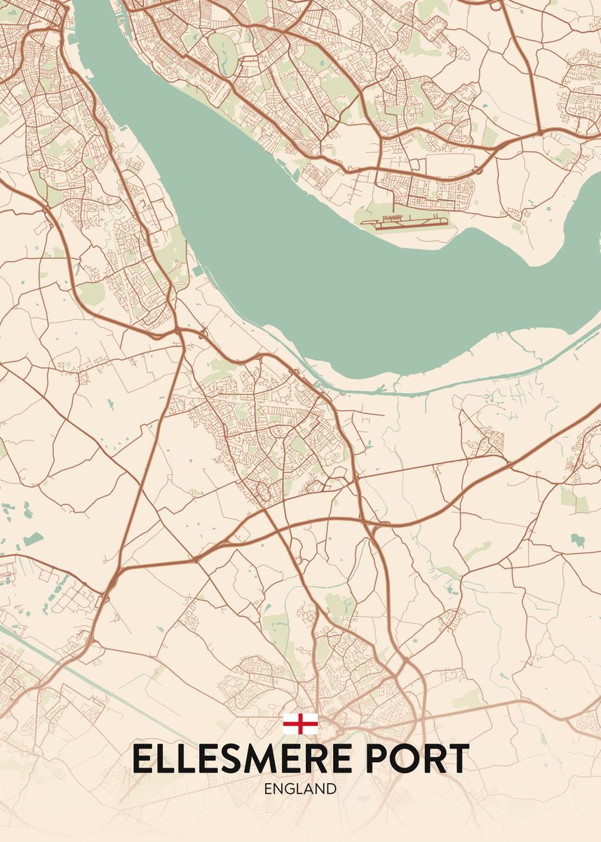 'Ellesmere Port UK' Poster, picture, metal print, paint by IMR Designs ...