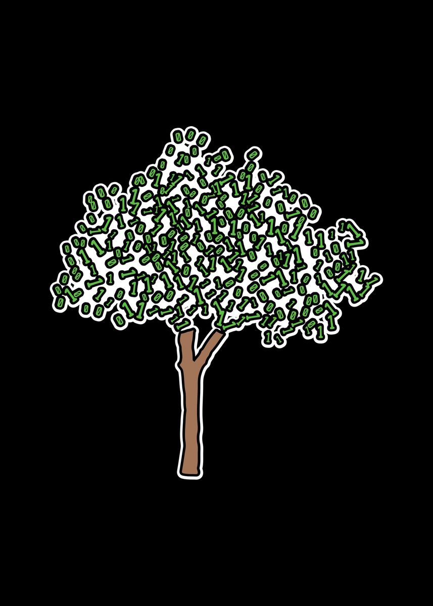 'Binary Tree Coder' Poster, picture, metal print, paint by Sebastian ...