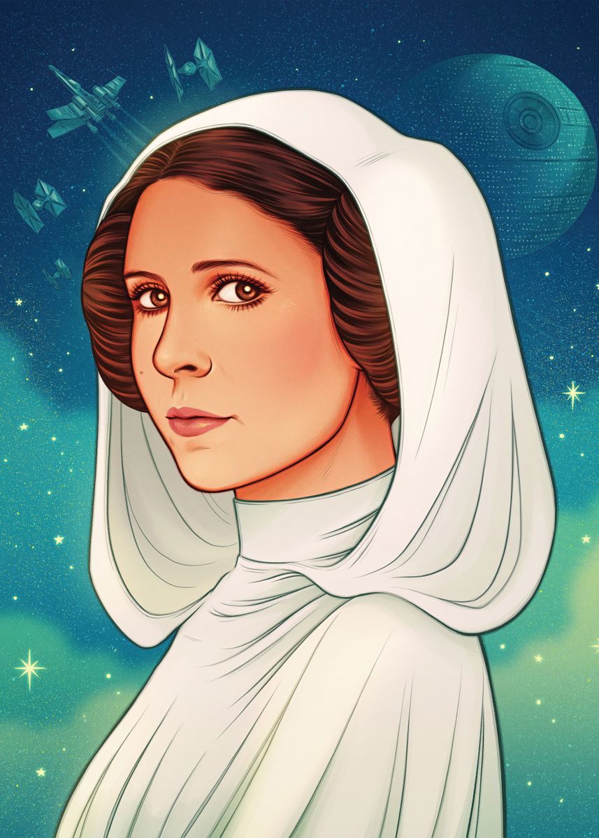 'Senator Leia Organa' Poster, picture, metal print, paint by Star Wars | Displate