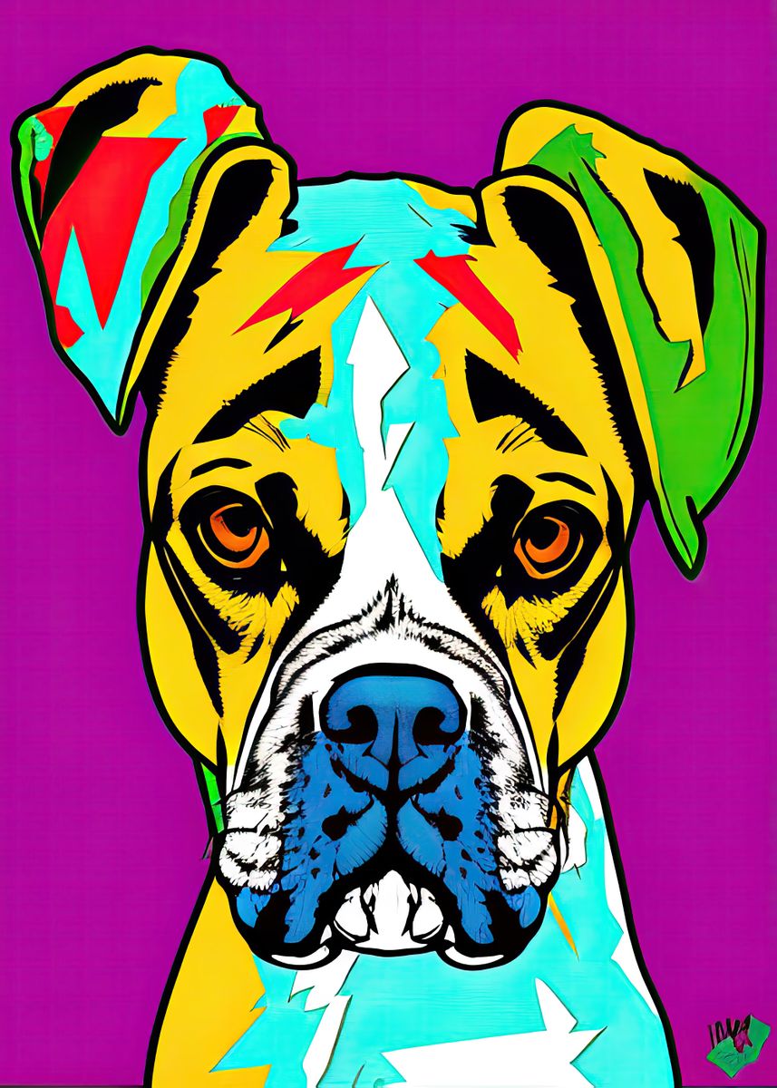 'Pop Art Dog 02' Poster, picture, metal print, paint by David Crosby ...