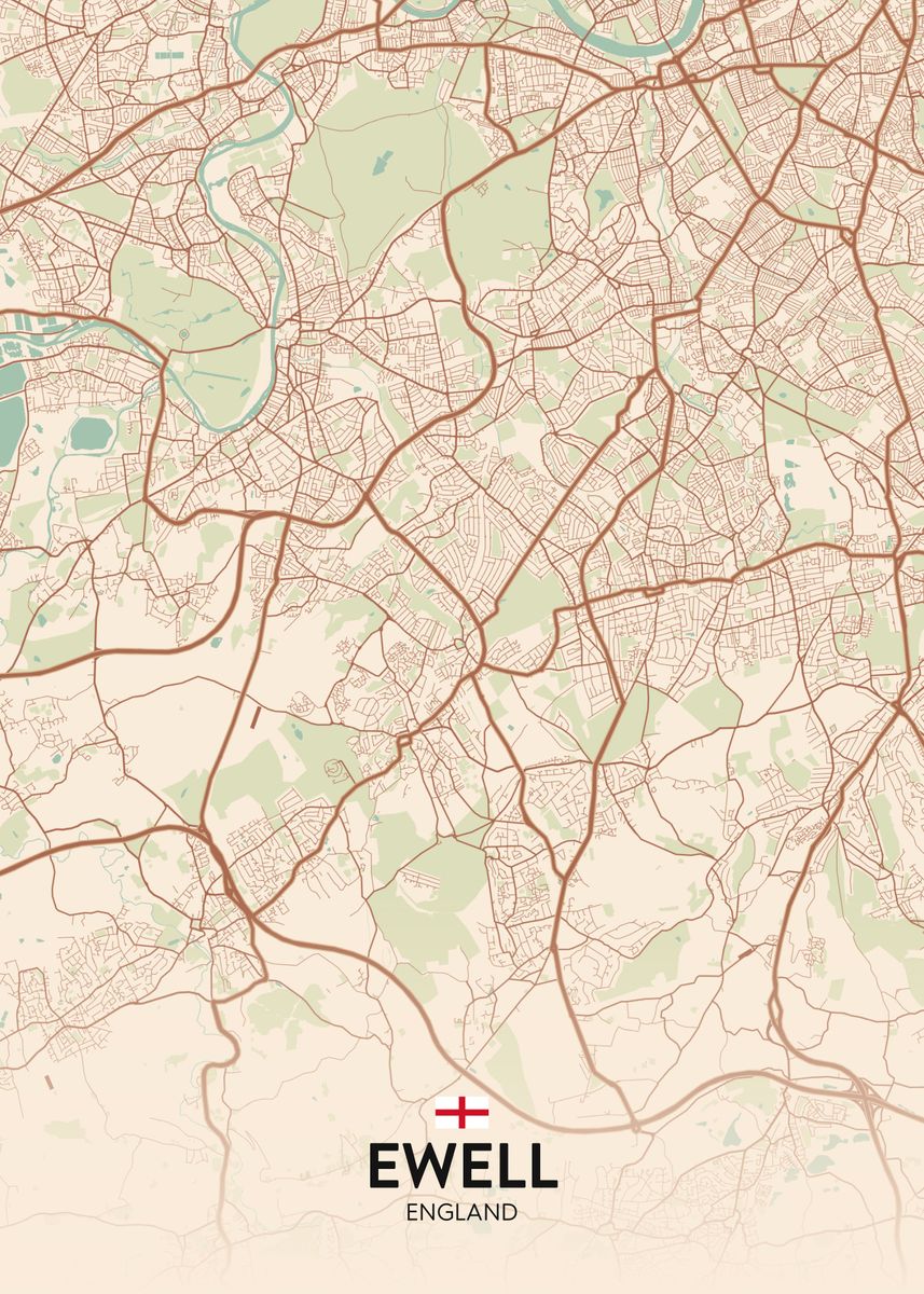 'Ewell UK' Poster, picture, metal print, paint by IMR Designs | Displate