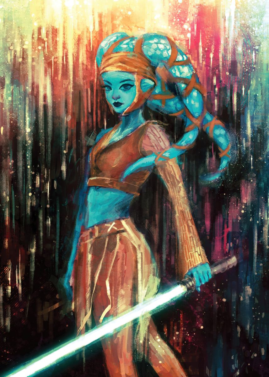 'Aayla Secura' Poster, picture, metal print, paint by Star Wars | Displate