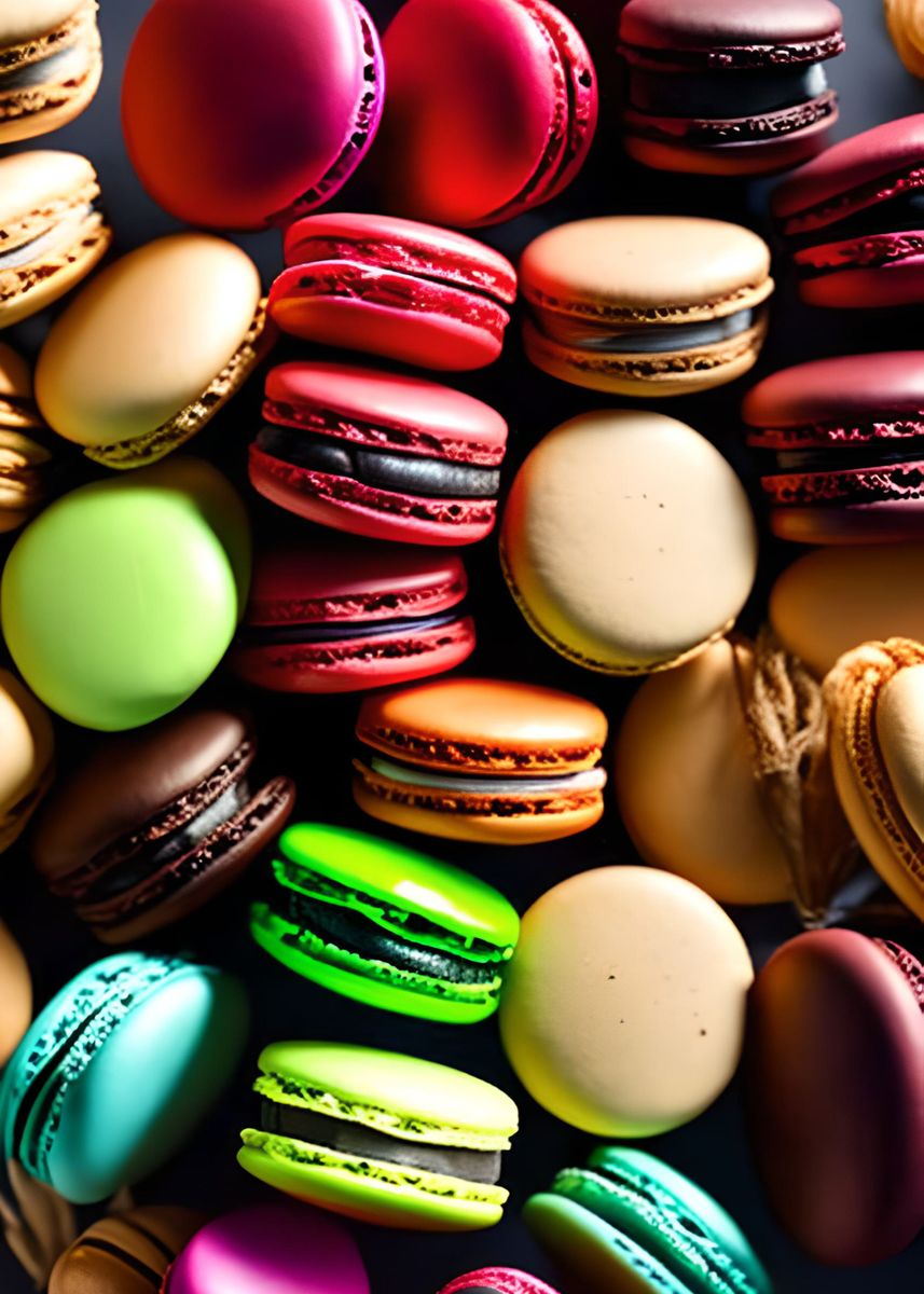 'Macarons Baking Bakery' Poster, picture, metal print, paint by Color ...