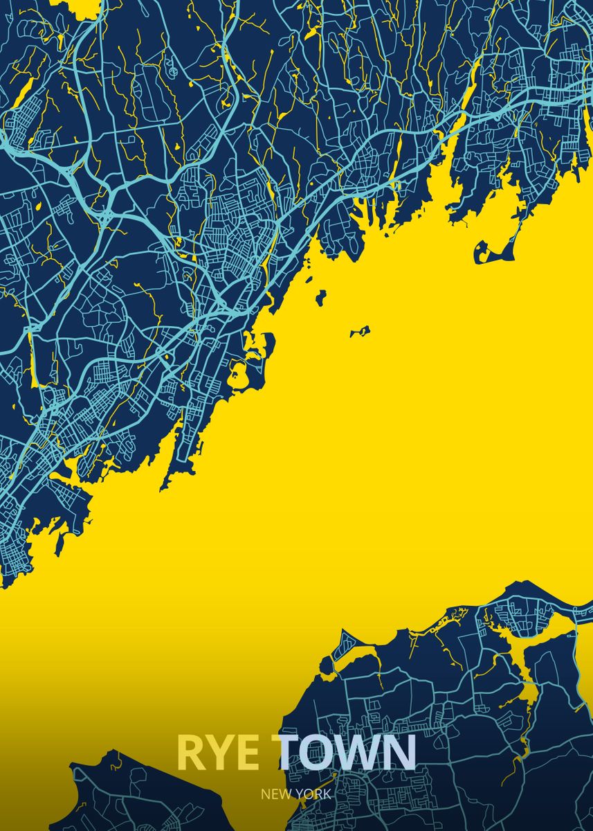 'RYE TOWN' Poster, picture, metal print, paint by CRAFTSSSTUDIO | Displate