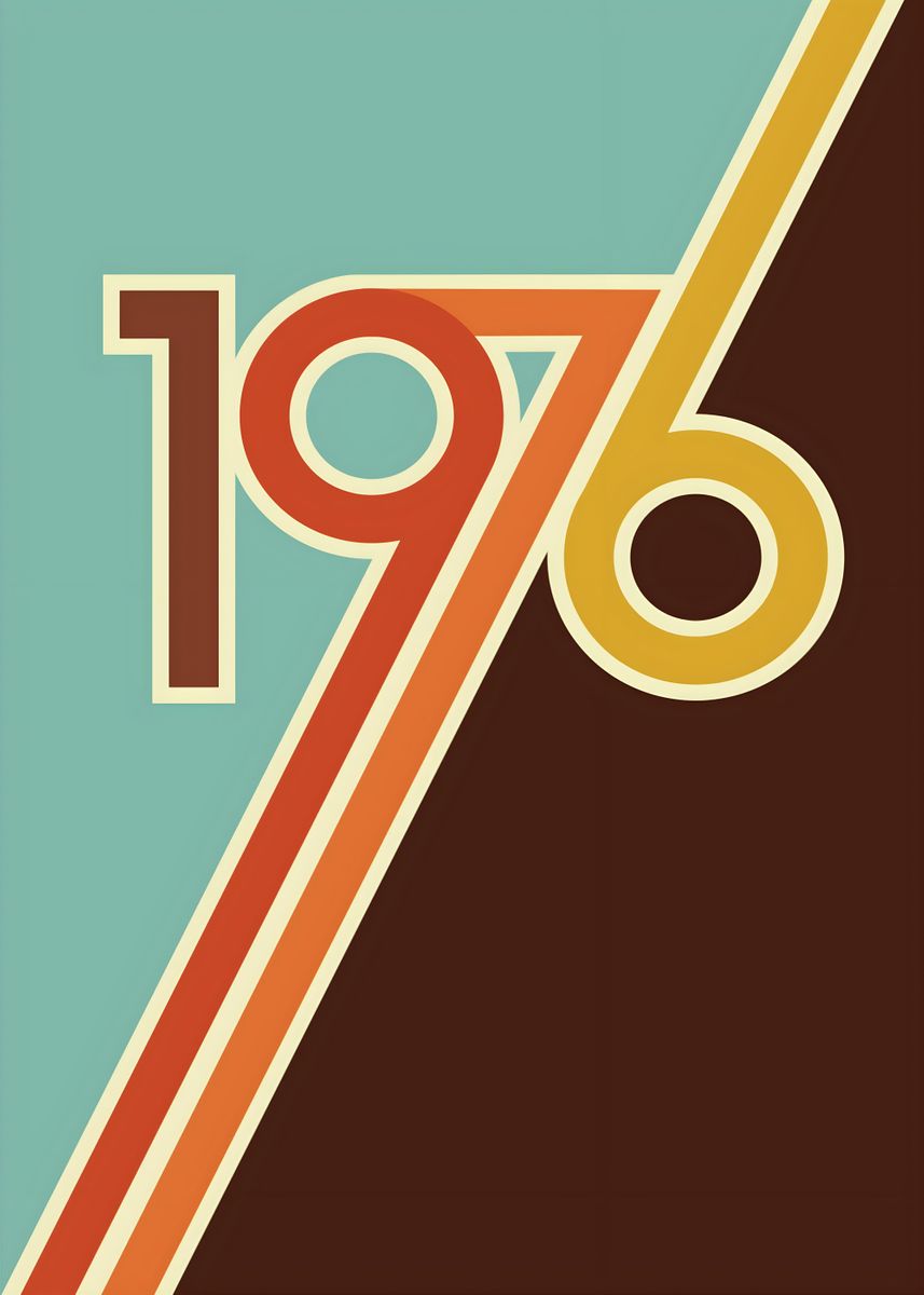 '1976 Retro Funky' Poster, picture, metal print, paint by Izu | Displate