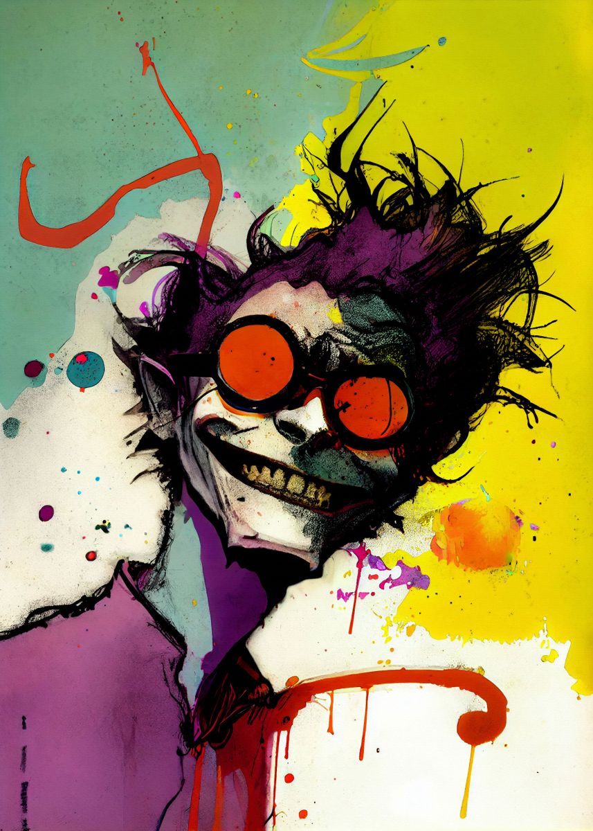 'Wicked Smirk' Poster, picture, metal print, paint by David Aron ...