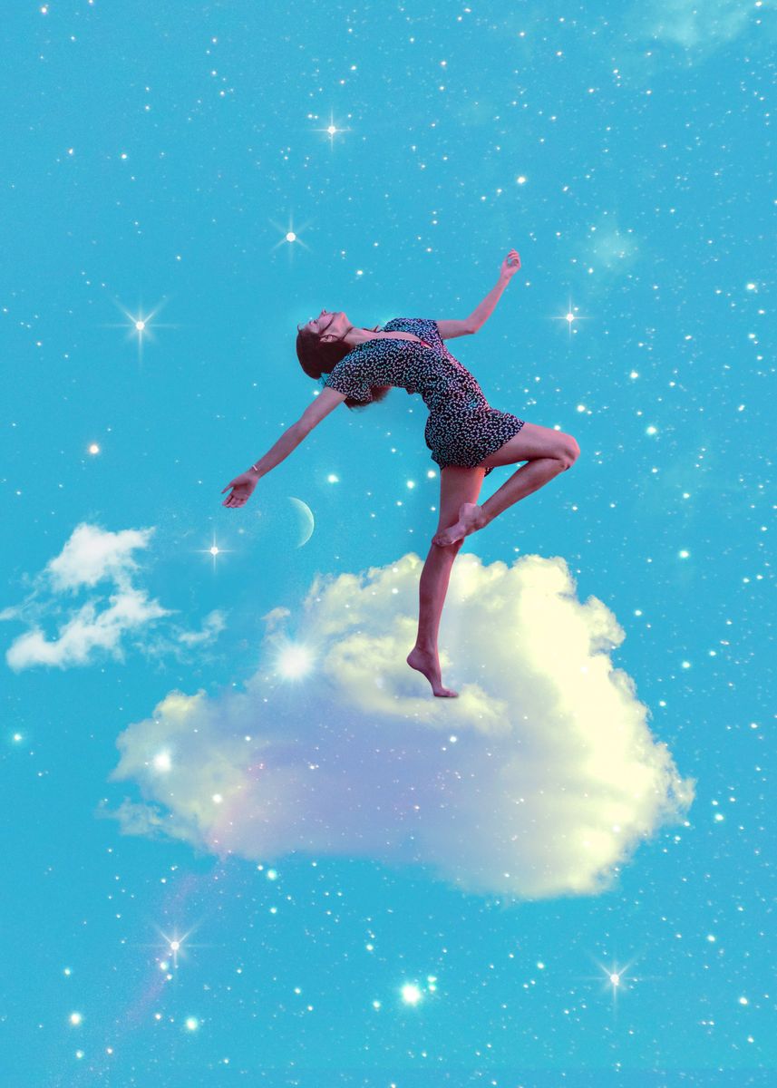 'Dancing on a cloud ' Poster, picture, metal print, paint by Yasmine ...