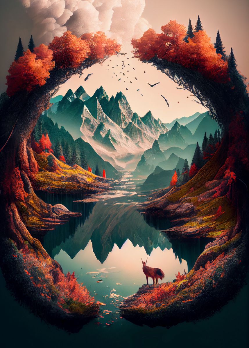 'Gateway Into Nature' Poster, picture, metal print, paint by Polymath ...