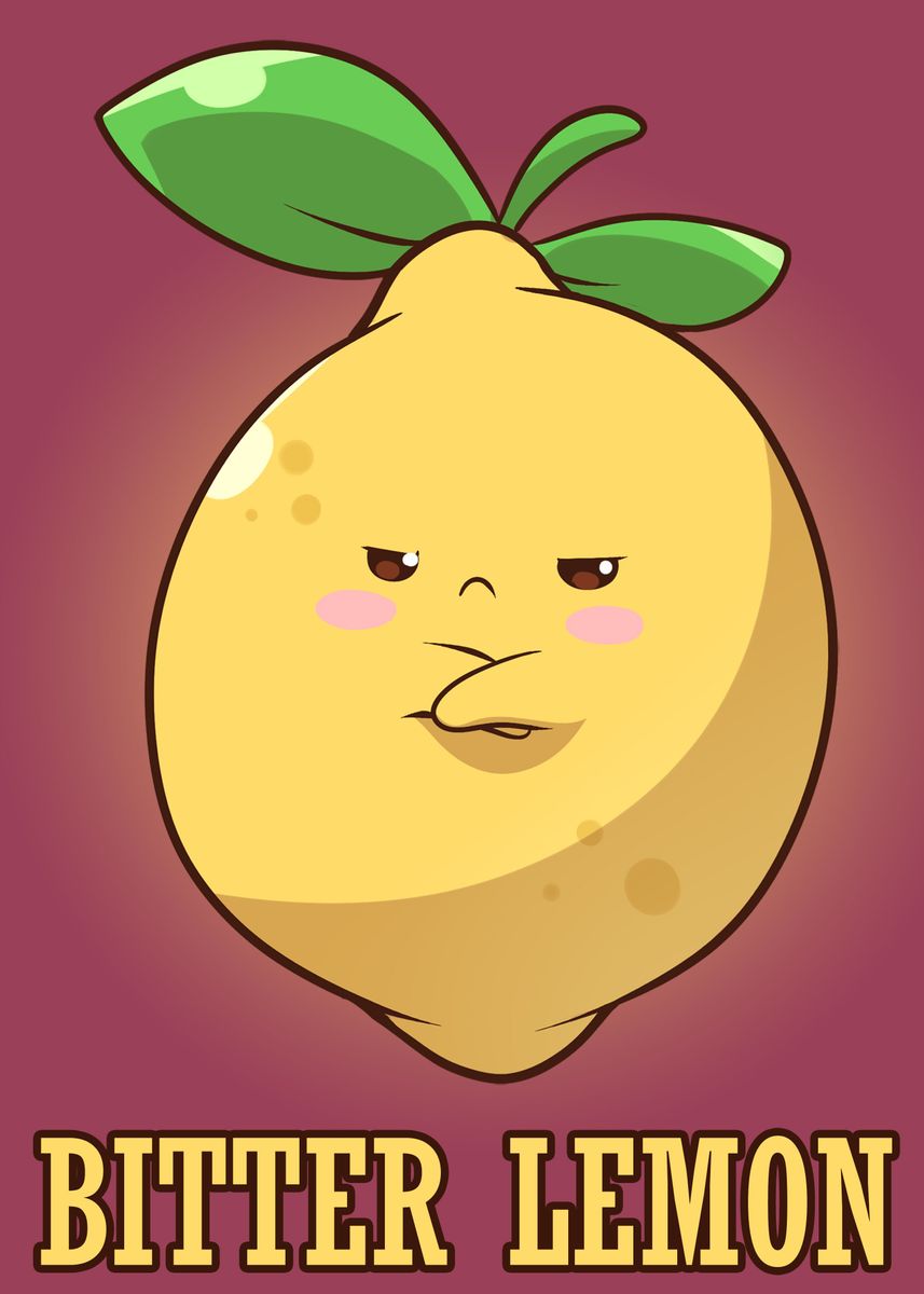 'Moody Bitter Lemon' Poster, picture, metal print, paint by Mini Pandas ...