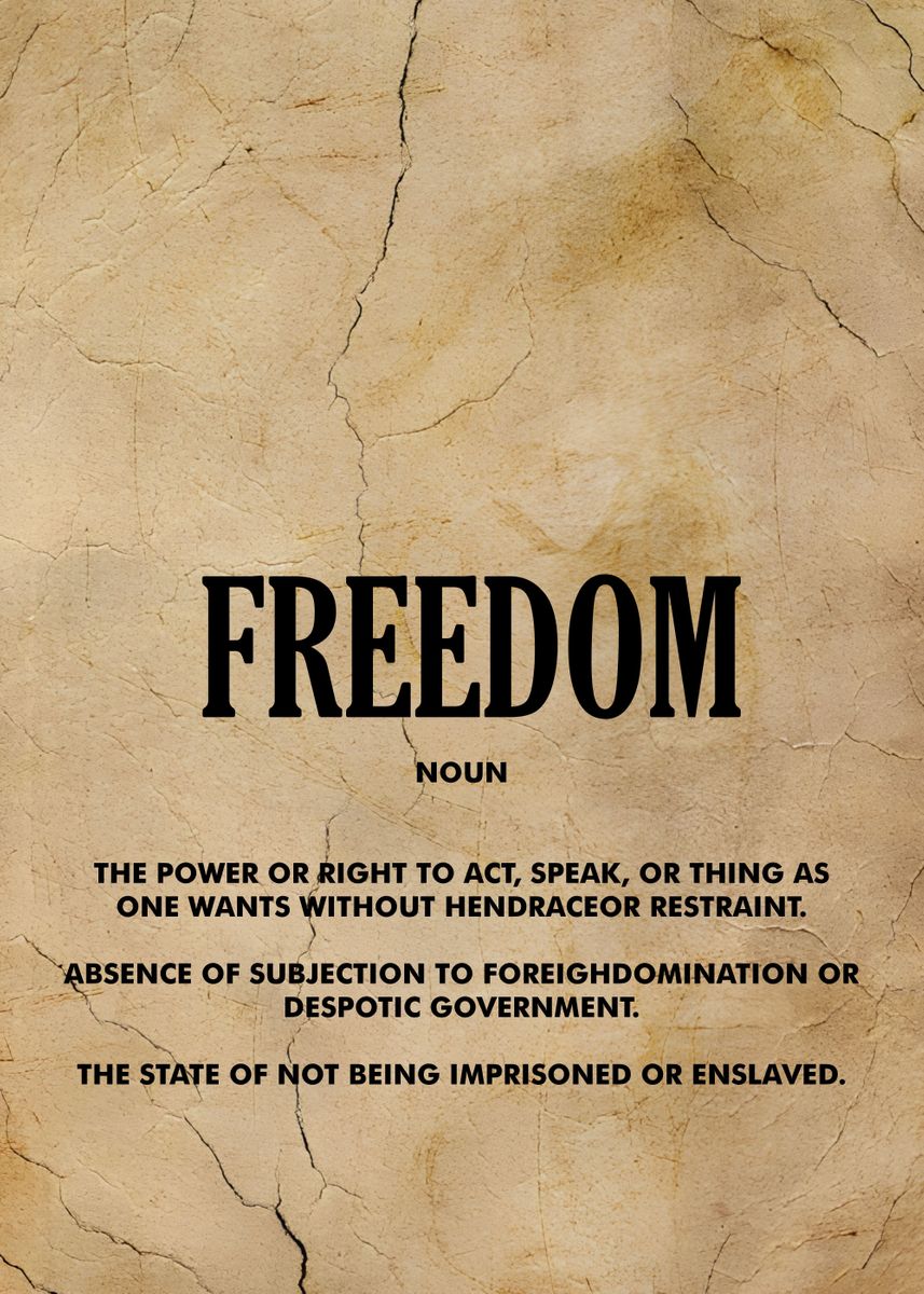 'Freedom Motivational' Poster, picture, metal print, paint by Popular ...