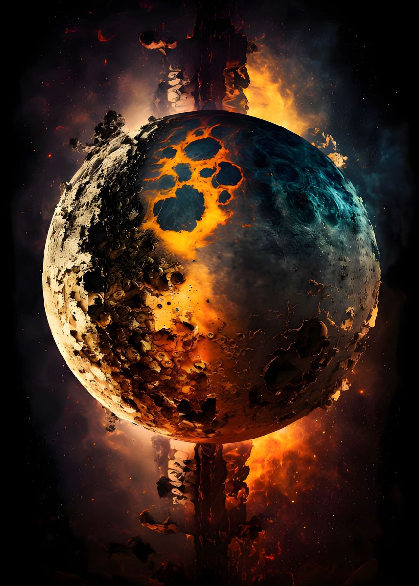 'Planet Mercury' Poster, picture, metal print, paint by Maël Sterlin ...